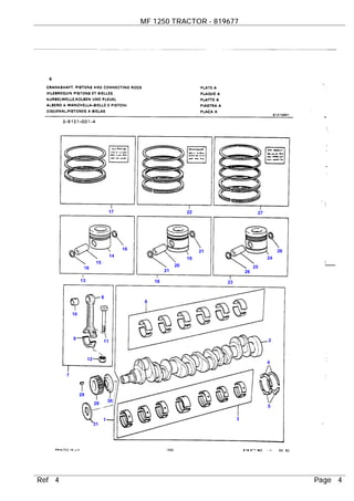 Massey ferguson mf 1250 tractor service parts catalogue manual | PDF