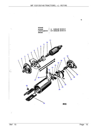 Massey ferguson mf140 tractor parts catalogue manual | PDF