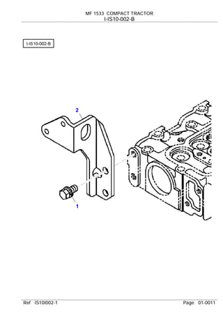 Massey ferguson mf 1533 compact tractor parts catalogue manual | PDF