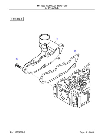Massey ferguson mf 1533 compact tractor parts catalogue manual | PDF