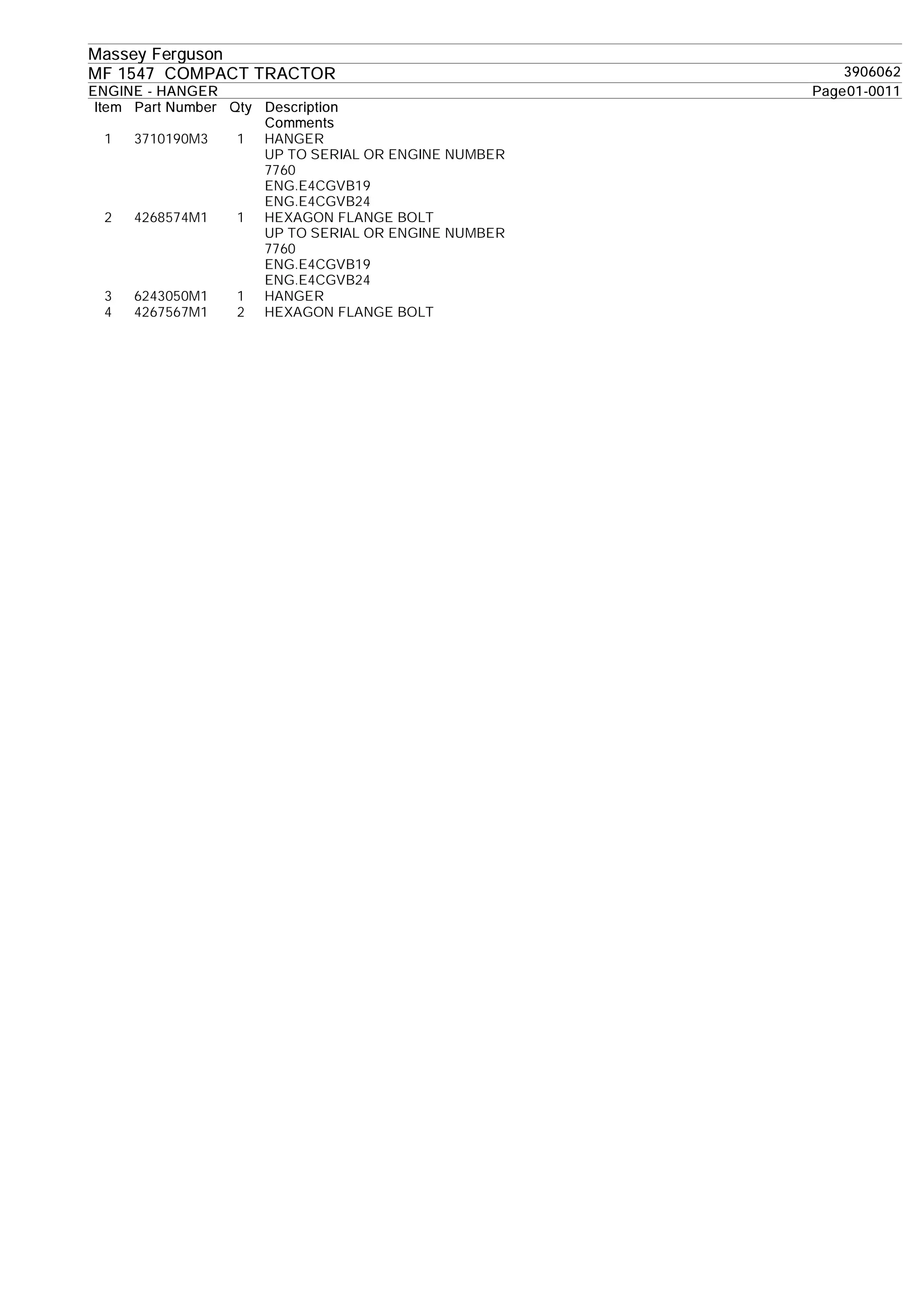 Massey ferguson mf 1547 compact tractor parts catalogue manual | PDF