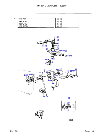 Massey ferguson mf 154 c crawler parts catalogue manual | PDF