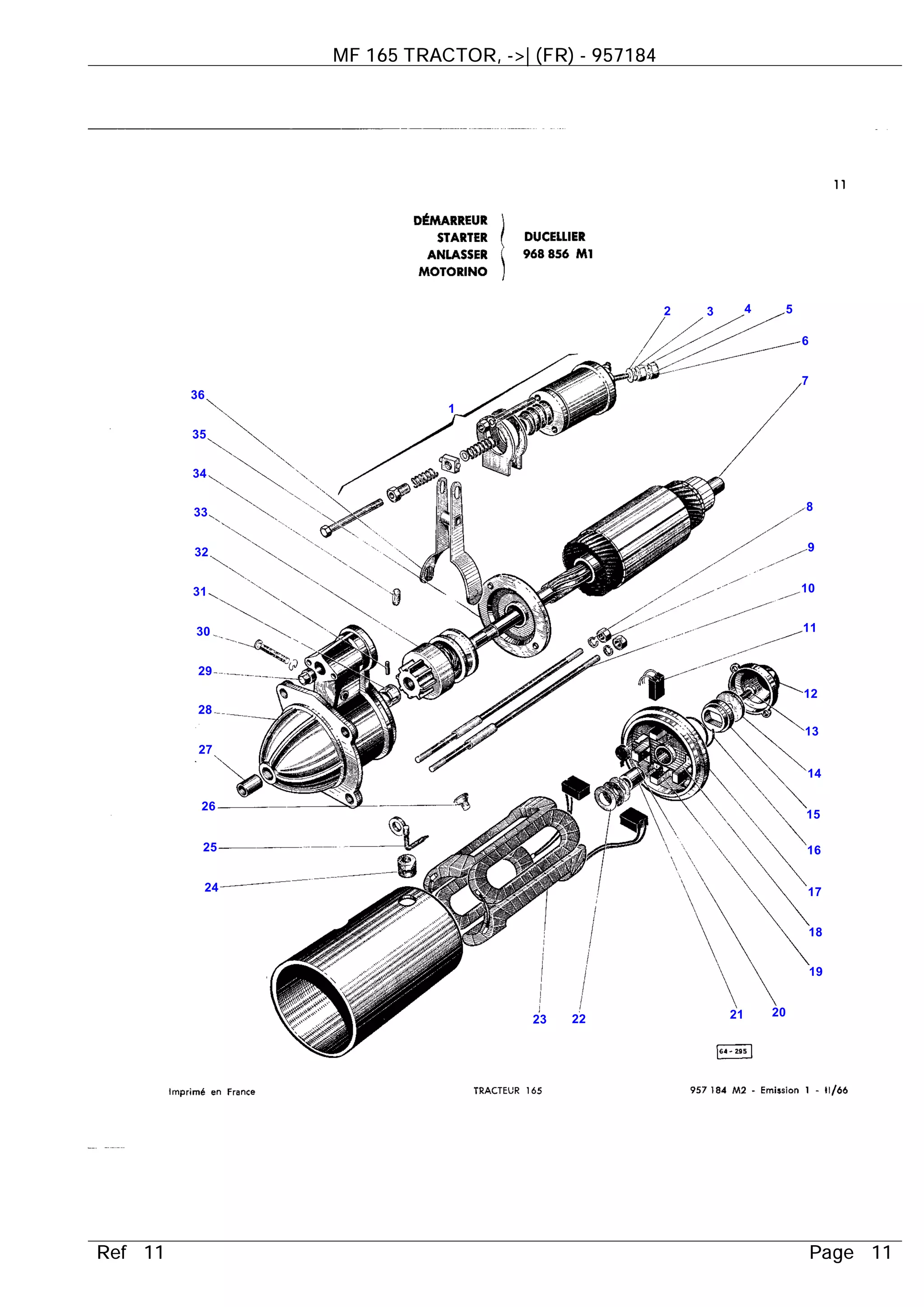 Massey ferguson mf 165 tractor (fr) parts catalogue manual | PDF