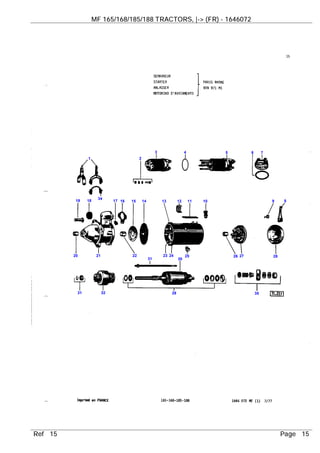 Massey ferguson mf165 tractors parts catalogue manual | PDF