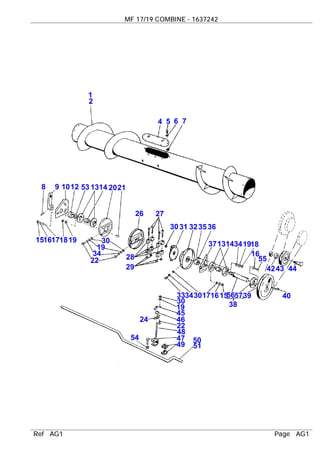 Massey ferguson mf 17 combine parts catalogue manual | PDF