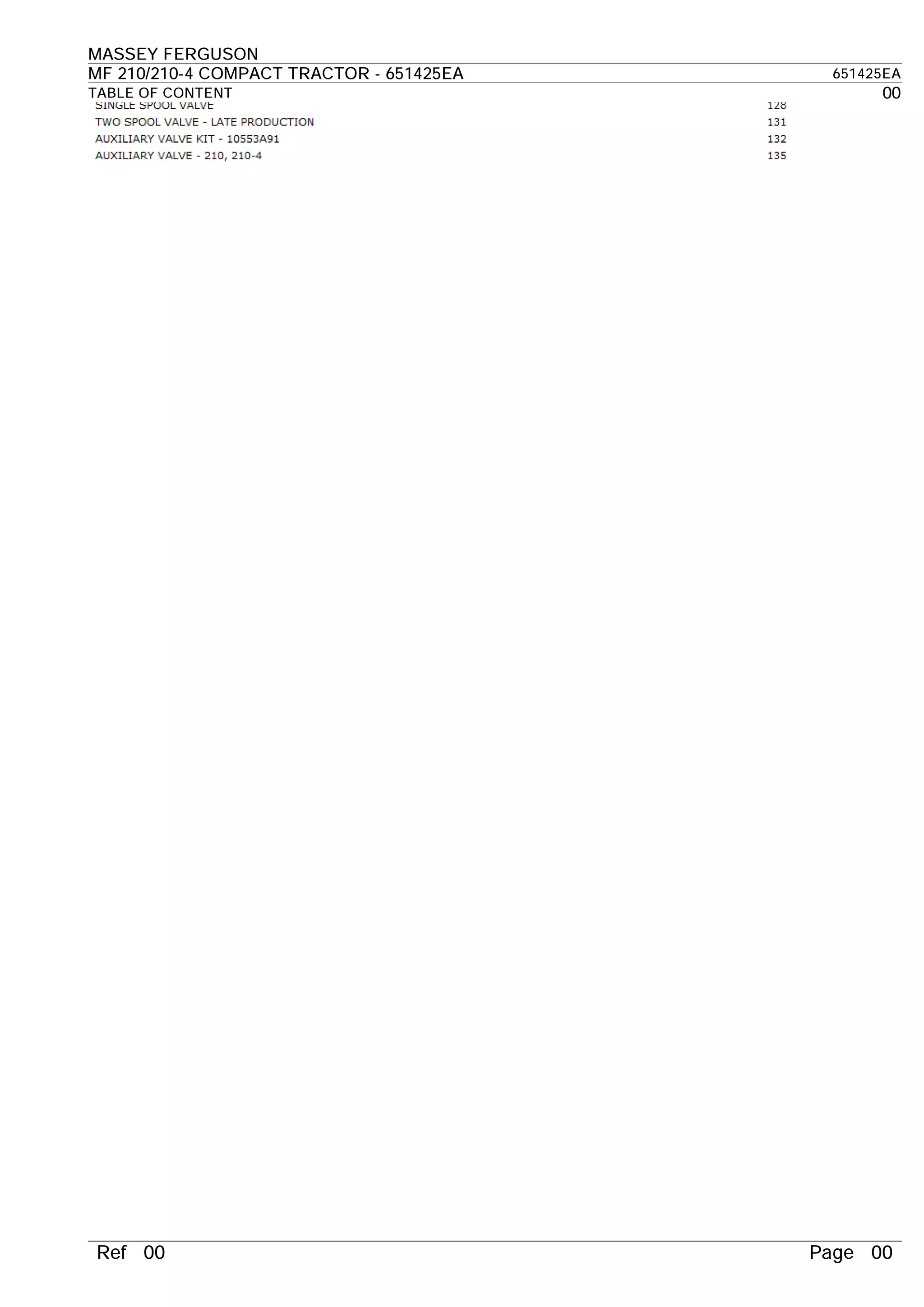 Massey ferguson mf 210 4 compact tractor parts catalogue manual | PDF