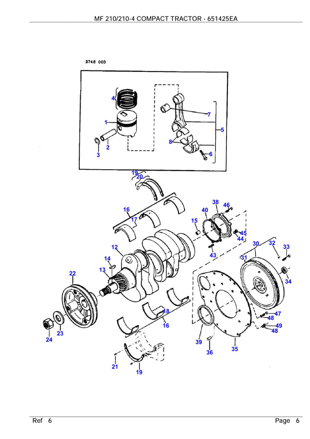 Massey ferguson mf 210 4 compact tractor parts catalogue manual | PDF