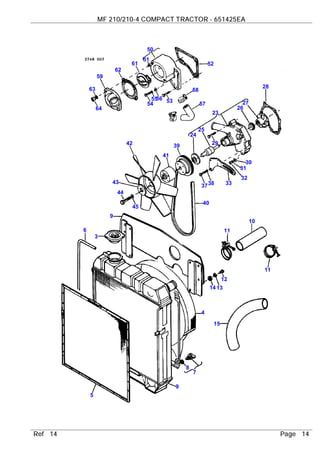 Massey ferguson mf 210 compact tractor parts catalogue manual | PDF