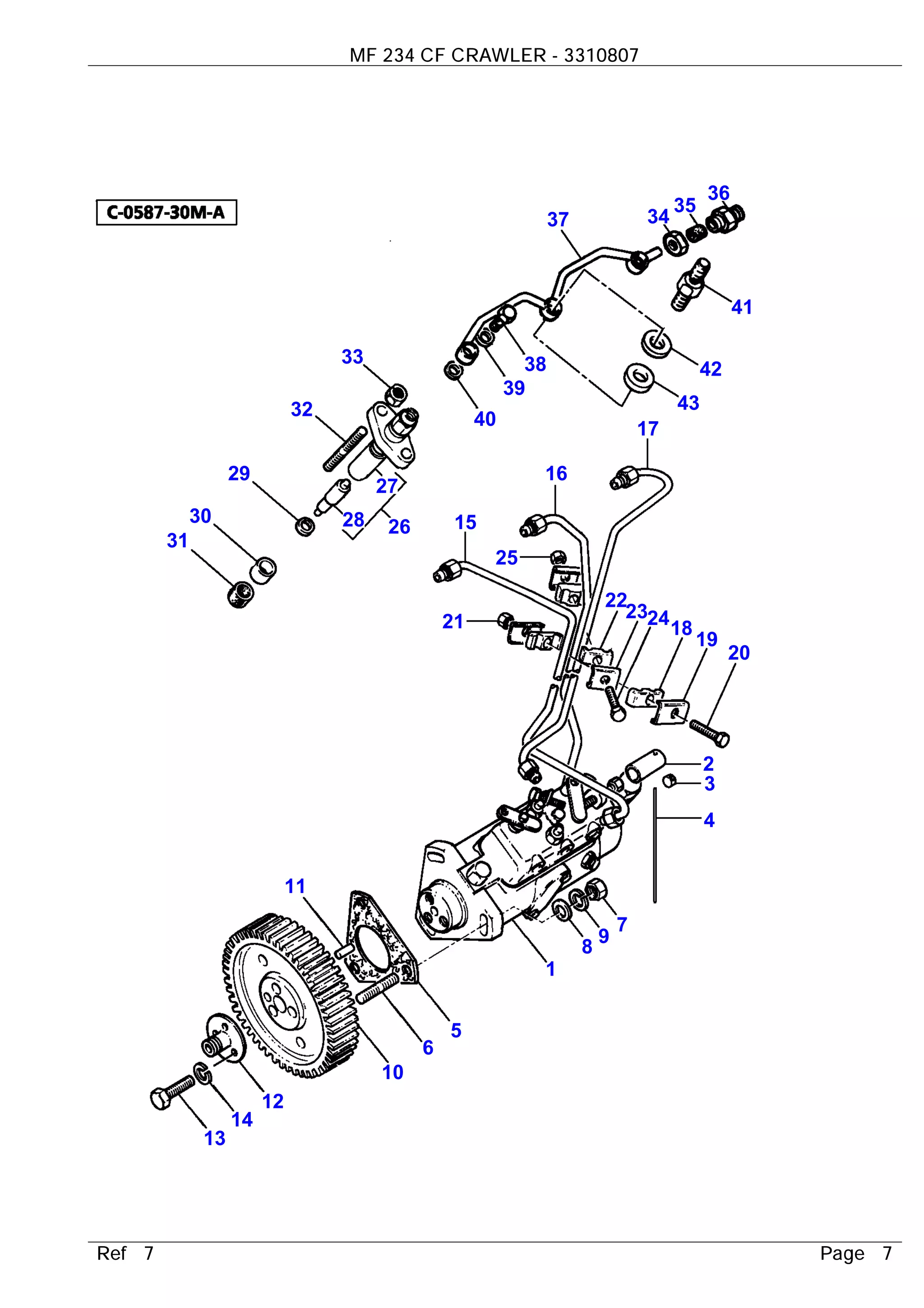 Massey ferguson mf 234 cf crawler parts catalogue manual | PDF