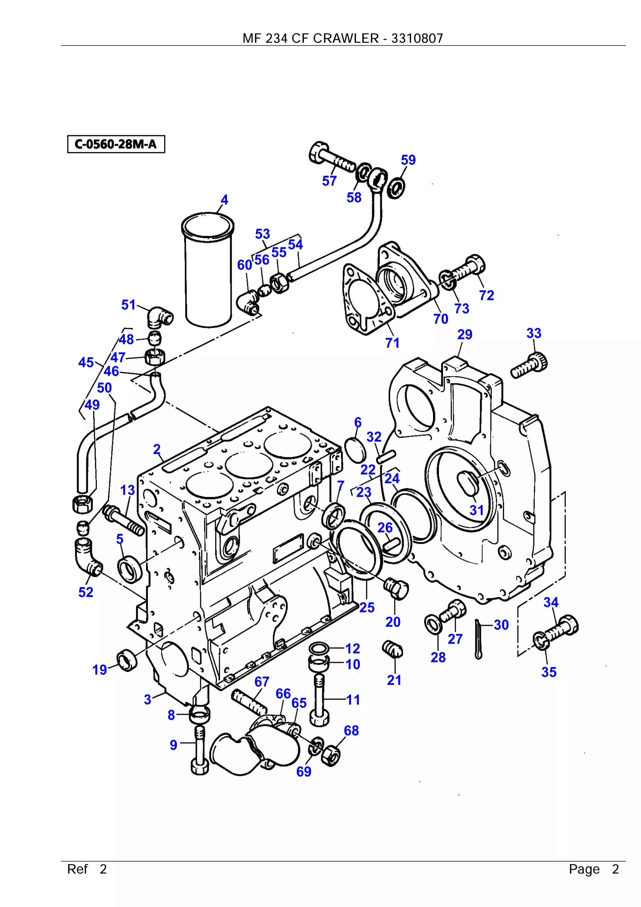 Massey ferguson mf 234 cf crawler parts catalogue manual | PDF