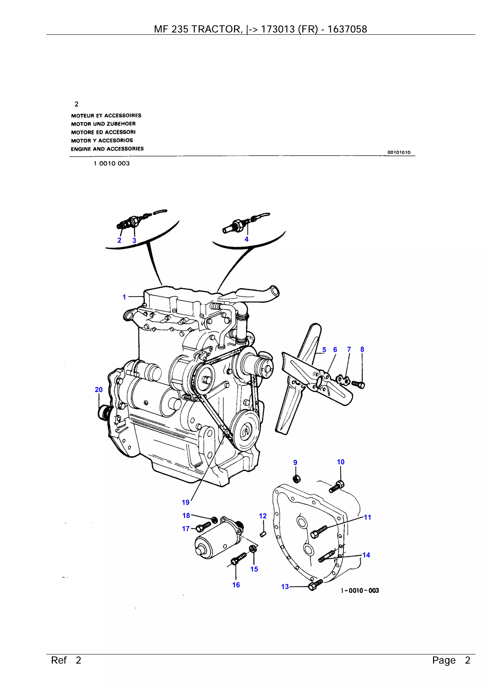 Massey ferguson mf 235 tractor (fr) parts catalogue manual | PDF