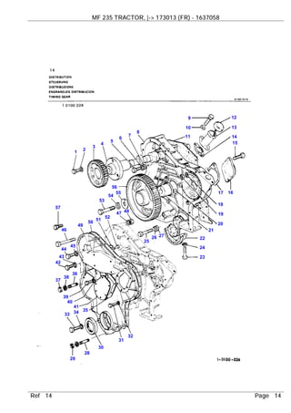 Massey ferguson mf 235 tractor (fr) parts catalogue manual | PDF