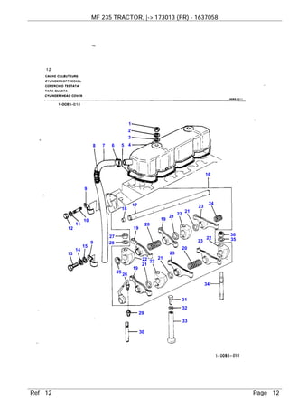 Massey ferguson mf 235 tractor (fr) parts catalogue manual | PDF