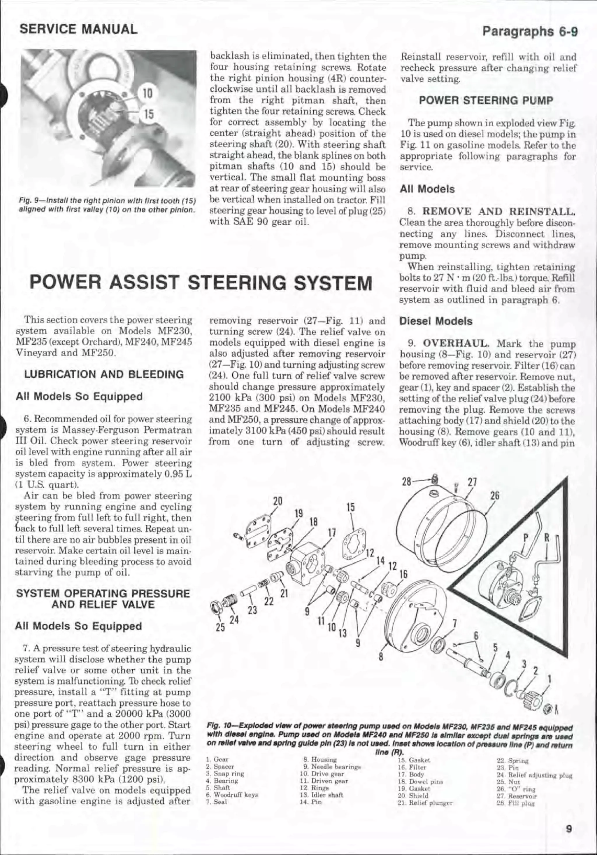Massey ferguson mf 235 tractor service repair manual | PDF