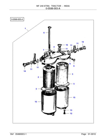 Massey ferguson mf 240 xtra tractor (india) parts catalogue manual | PDF