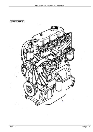 Massey ferguson mf 244 cf crawler parts catalogue manual | PDF