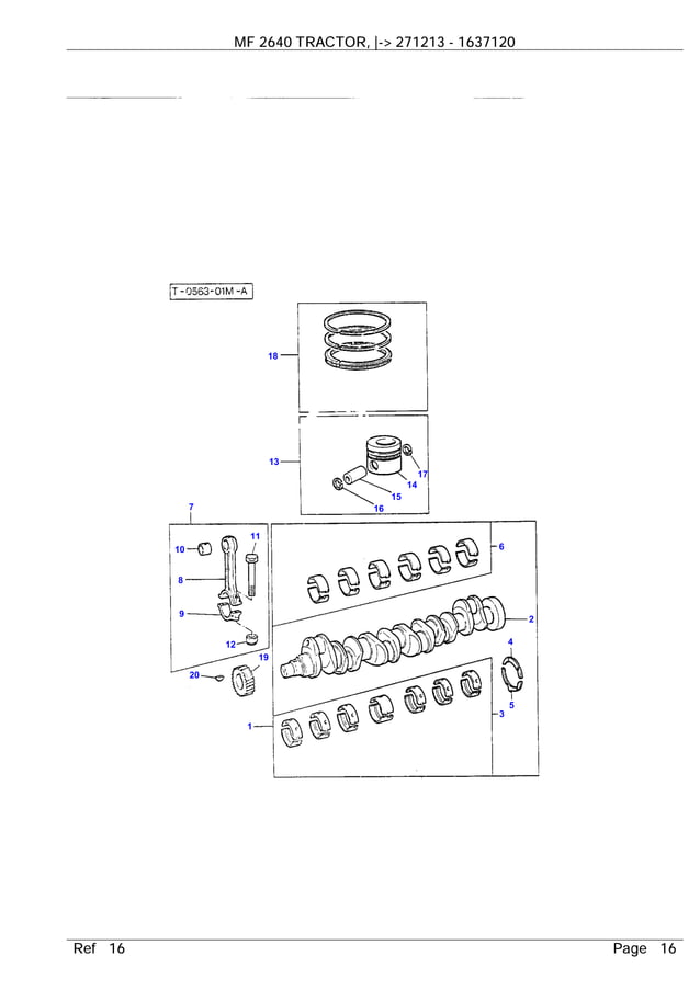 Massey ferguson mf2640 tractor ( 271213) parts catalogue manual | PDF