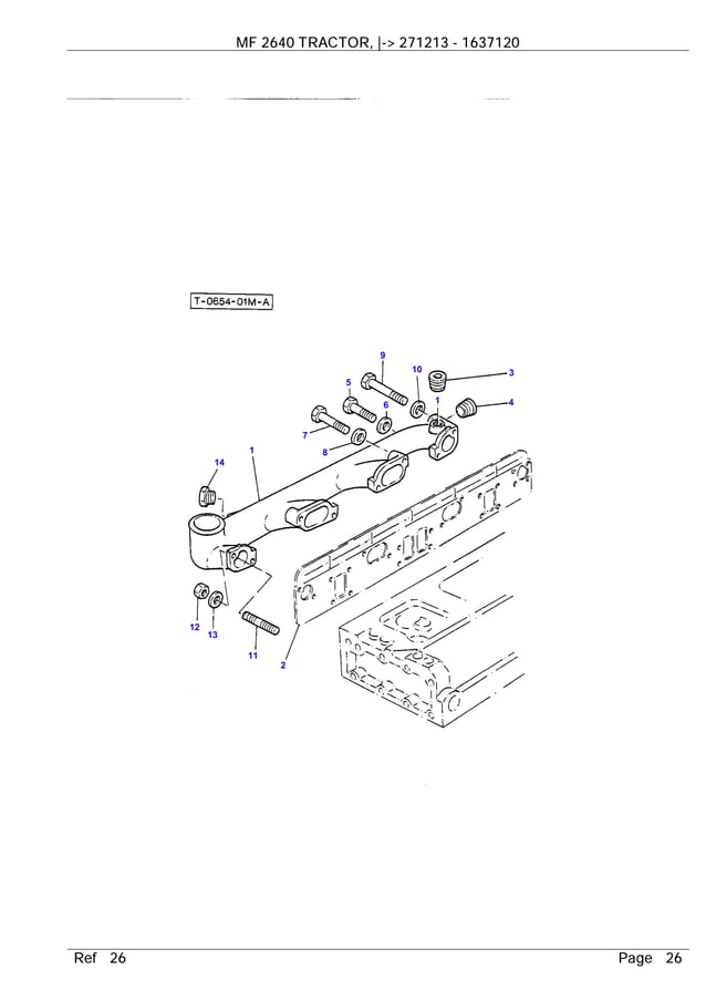 Massey ferguson mf2640 tractor ( 271213) parts catalogue manual | PDF