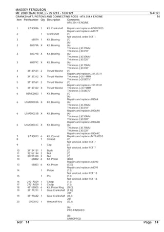 Massey ferguson mf2680 tractor ( 271213) parts catalogue manual | PDF