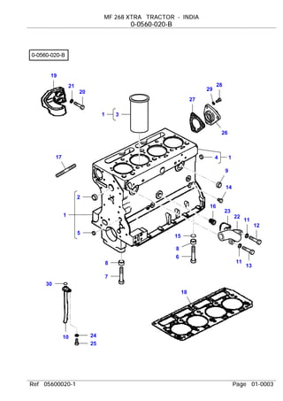 Massey ferguson mf268 xtra tractor (india) parts catalogue manual | PDF