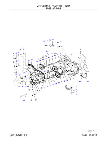 Massey ferguson mf268 xtra tractor (india) parts catalogue manual | PDF