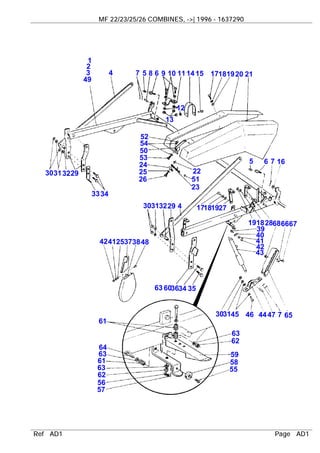 Massey ferguson mf 26 combines ( 1996) parts catalogue manual | PDF