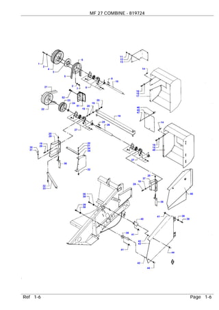 Massey ferguson mf 27 combine parts catalogue manual | PDF