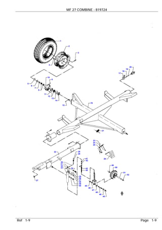 Massey ferguson mf 27 combine parts catalogue manual | PDF
