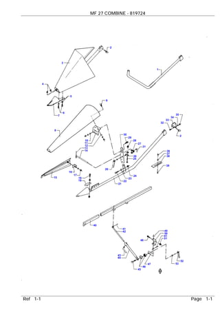 Massey ferguson mf 27 combine parts catalogue manual | PDF