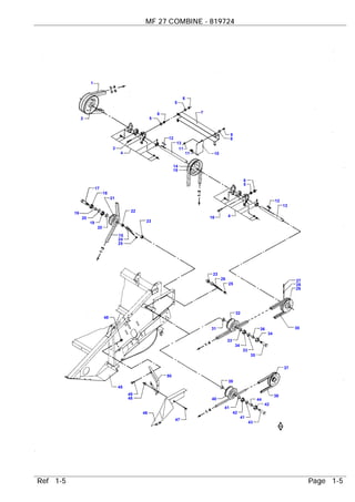 Massey ferguson mf 27 combine parts catalogue manual | PDF