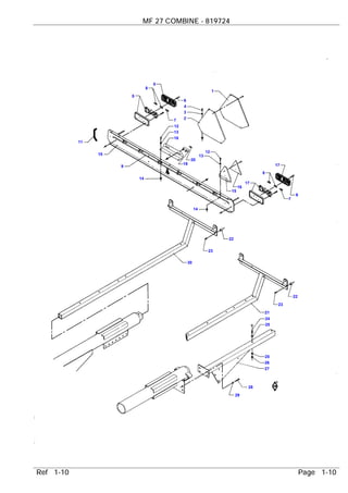 Massey ferguson mf 27 combine parts catalogue manual | PDF