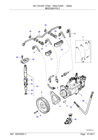 Massey ferguson mf290 xtra tractors (india) parts catalogue manual | PDF