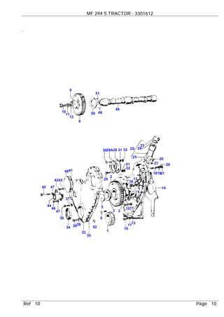 Massey ferguson mf 294 s tractor parts catalogue manual | PDF