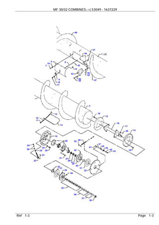 Massey ferguson mf 30 combines ( 53049) parts catalogue manual | PDF