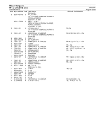 Massey Ferguson MF 32 COMBINE (BR) Parts Catalogue Manual.pdf