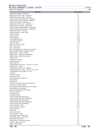 Massey ferguson mf 32 combines ( 53049) parts catalogue manual | PDF