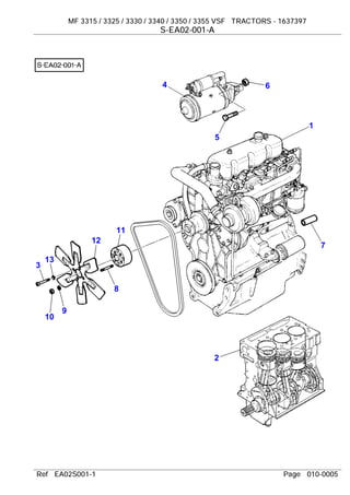 Massey ferguson mf 3325 vsf tractors parts catalogue manual | PDF