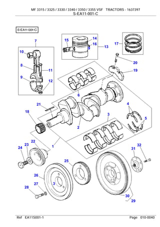Massey ferguson mf 3330 vsf tractors parts catalogue manual | PDF