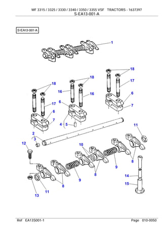 Massey ferguson mf 3350 vsf tractors parts catalogue manual | PDF