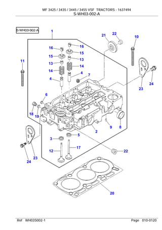 Massey ferguson mf 3435 vsf tractors parts catalogue manual | PDF