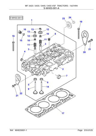 Massey ferguson mf 3435 vsf tractors parts catalogue manual | PDF
