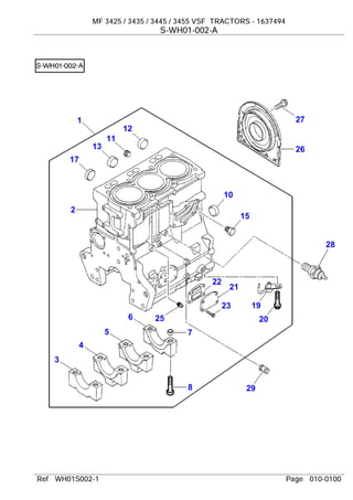 Massey ferguson mf 3435 vsf tractors parts catalogue manual | PDF