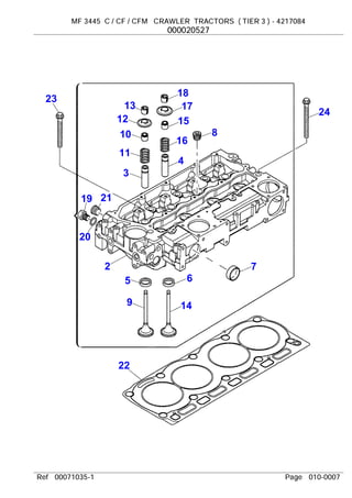 Massey ferguson mf 3445 cfm crawler tractors (tier 3) parts catalogue ...