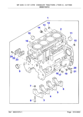 Massey ferguson mf 3445 cfm crawler tractors (tier 3) parts catalogue ...