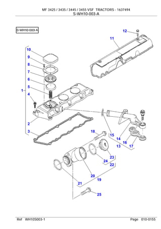 Massey ferguson mf 3445 vsf tractors parts catalogue manual | PDF
