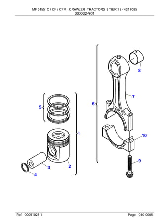 Massey ferguson mf 3455 cfm crawler tractors (tier 3) parts catalogue ...