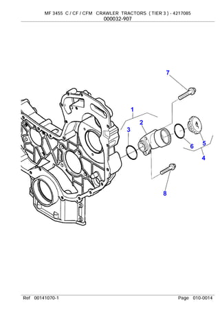Massey ferguson mf 3455 cfm crawler tractors (tier 3) parts catalogue ...