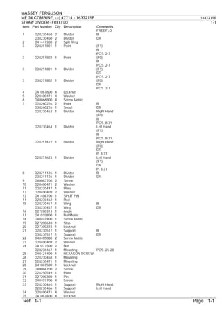 Massey ferguson mf 34 combine ( 47714) parts catalogue manual | PDF