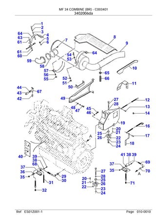 Massey ferguson mf 34 combine (br) parts catalogue manual | PDF