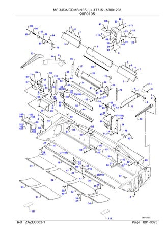 Massey ferguson mf 34 combines ( 47715) parts catalogue manual | PDF ...
